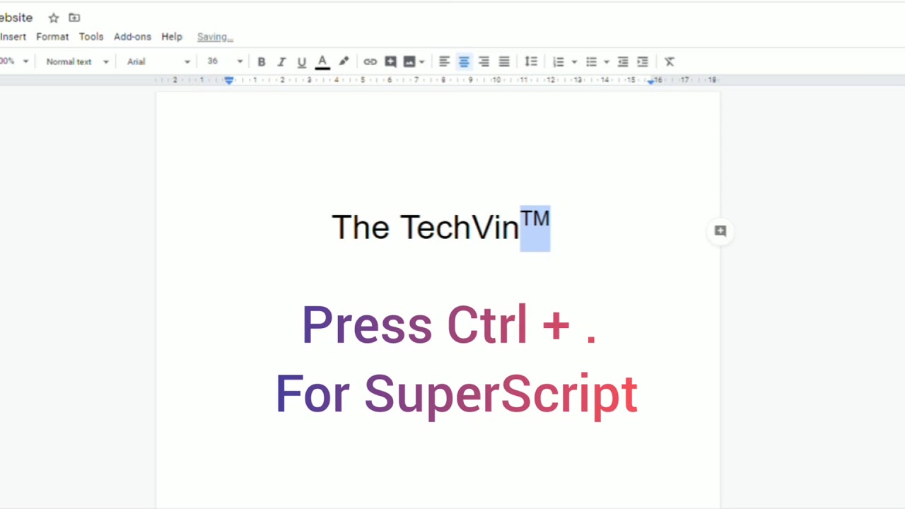 How To Write Superscript In Google